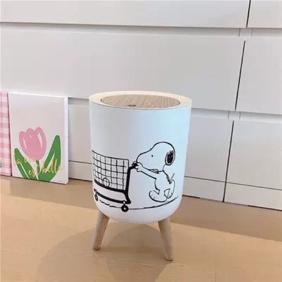 Storage & Organization | Snoopy Peanuts Trash Bin Storage Garbage Can ...